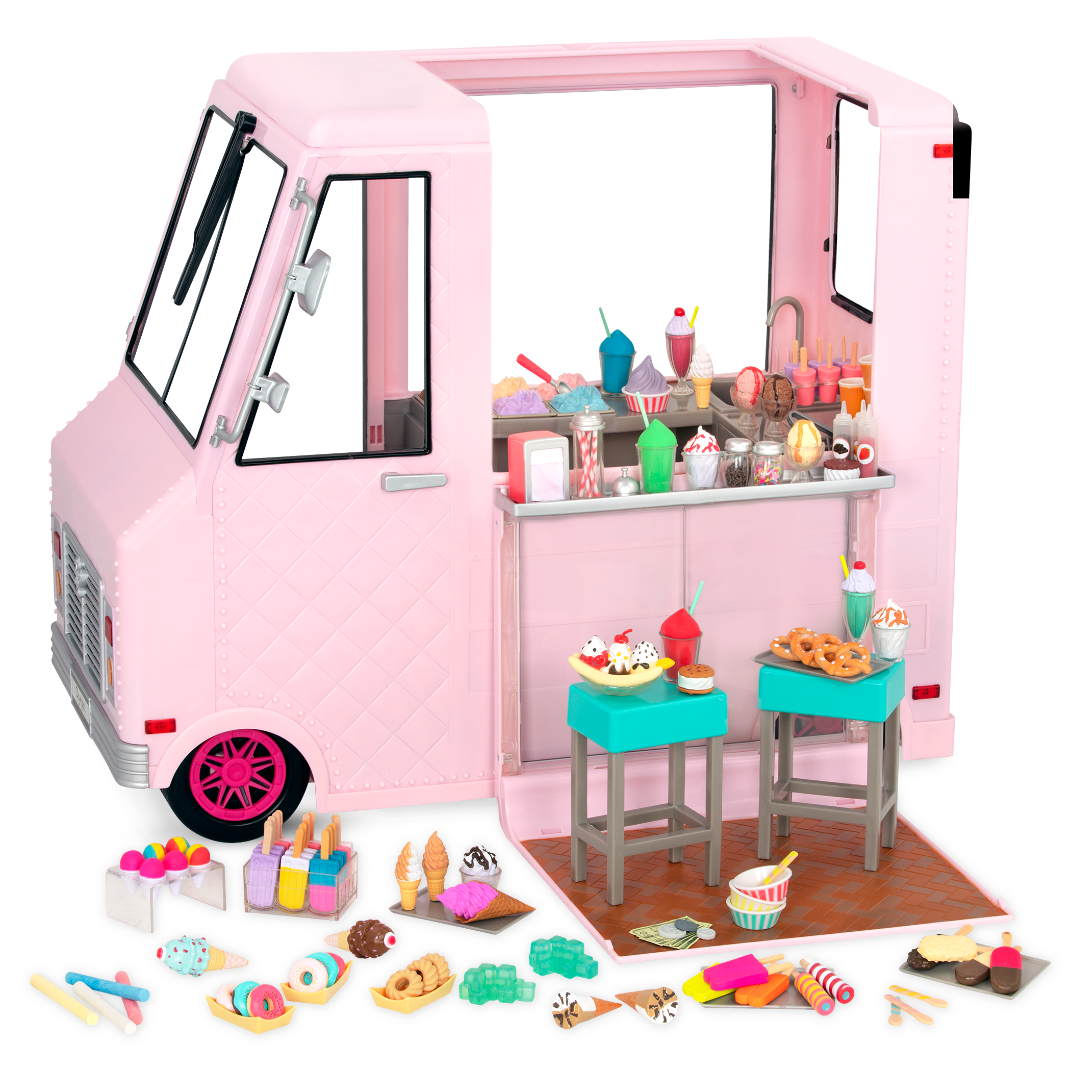 46 cm Doll Sweet Stop Ice Cream Truck – Pink | Our Generation – Our ...